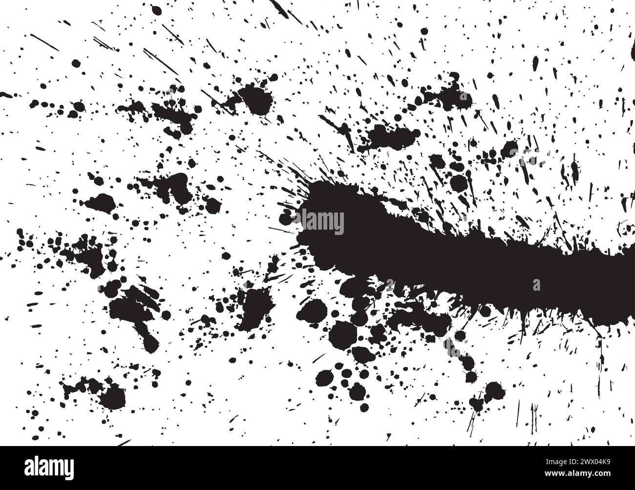 Black Splashes Hand Made Tracing From Sketch, Vector Illustration Stock ...