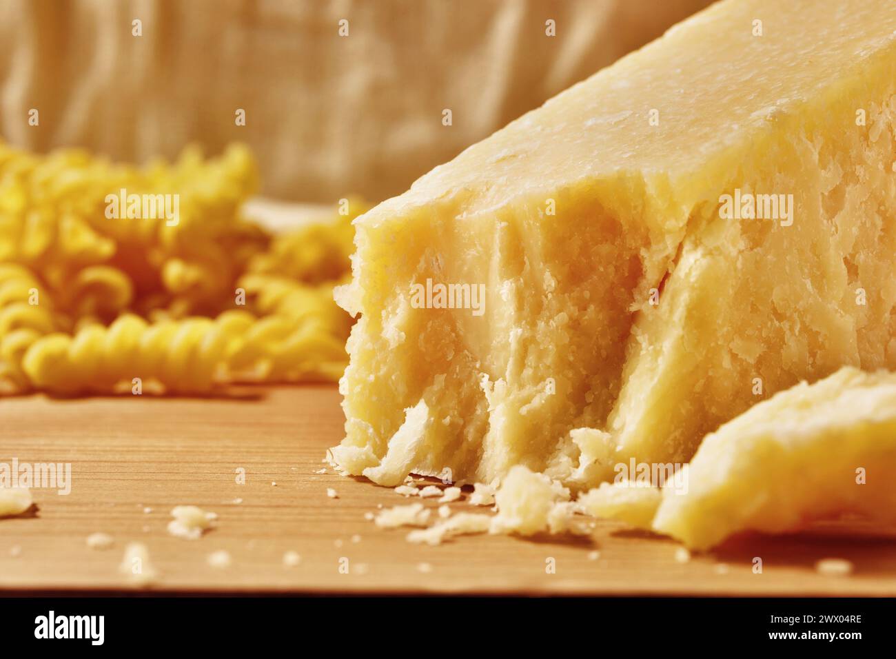 Italian hard cheese Parmesan -Parmigiano Reggiano produced from cow's ...