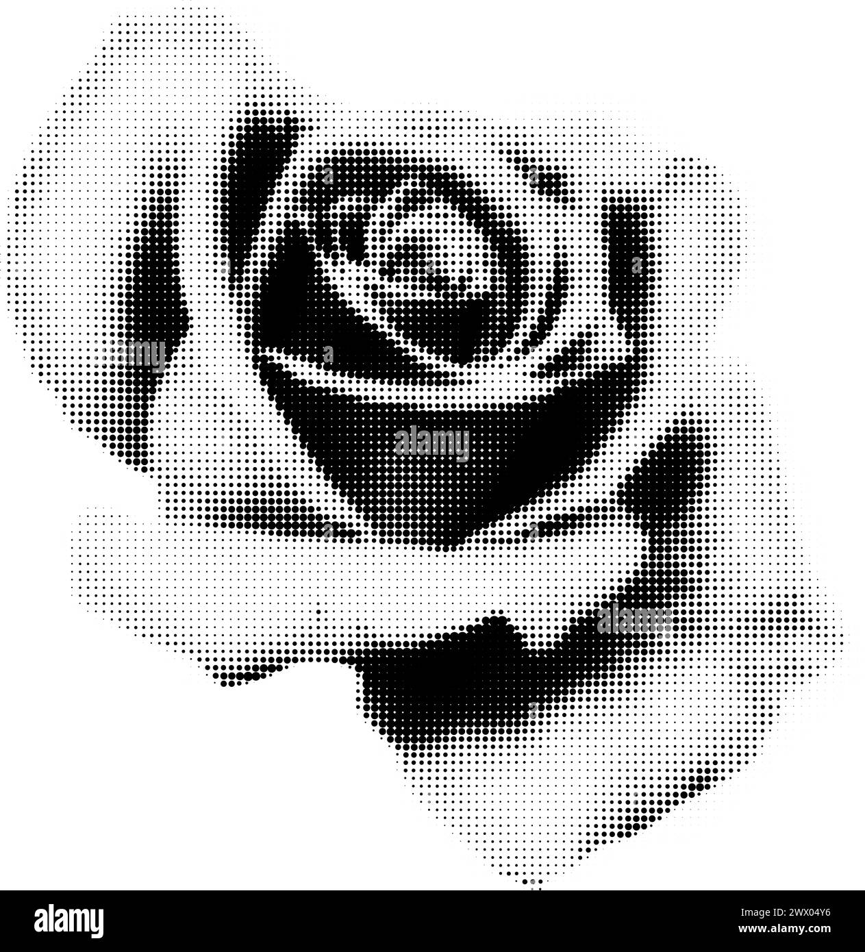 Rose halftone collage element vector illustration isolated Stock Vector ...