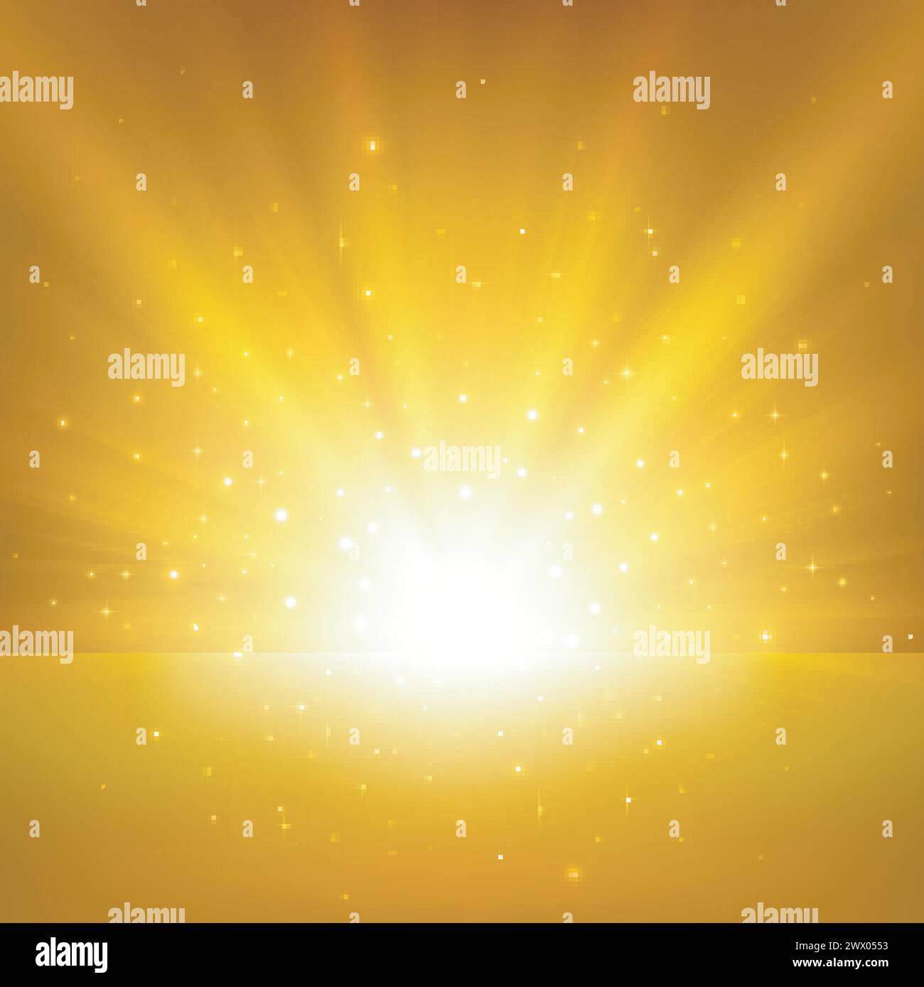 Illuminated Gold Light Background, Vector Illustration Stock Vector ...