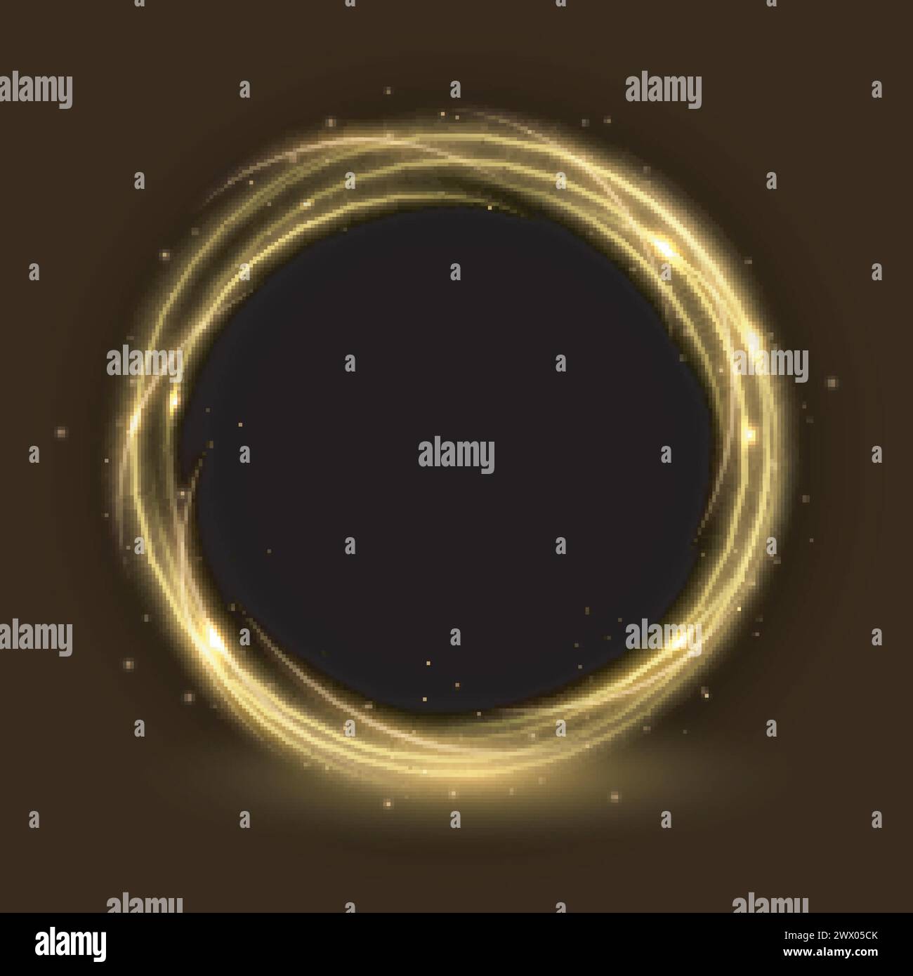 Round Gold Shiny With Sparks Background, Vector Illustration Stock ...