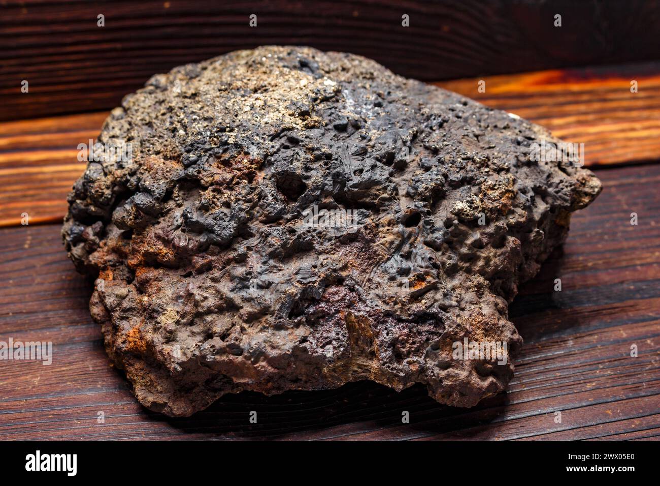 A sample of bloom sponge iron from an ancient archaeological site, an ...