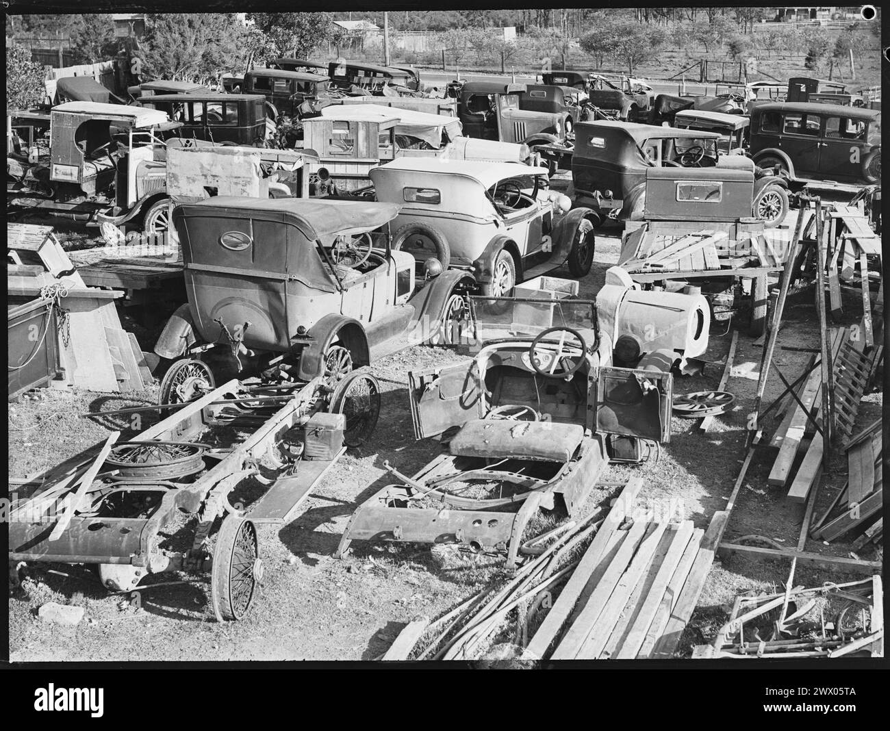 Lot of scrapped cars. Vintage Photography During Petrol Rationing in ...