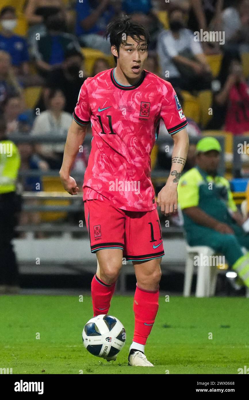 Bangkok, Thailand. 26th Mar, 2024. Song Min-kyu #11 of South Korea seen ...