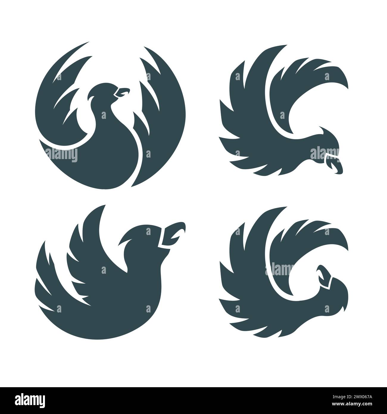 Round birds Stock Vector Images - Alamy