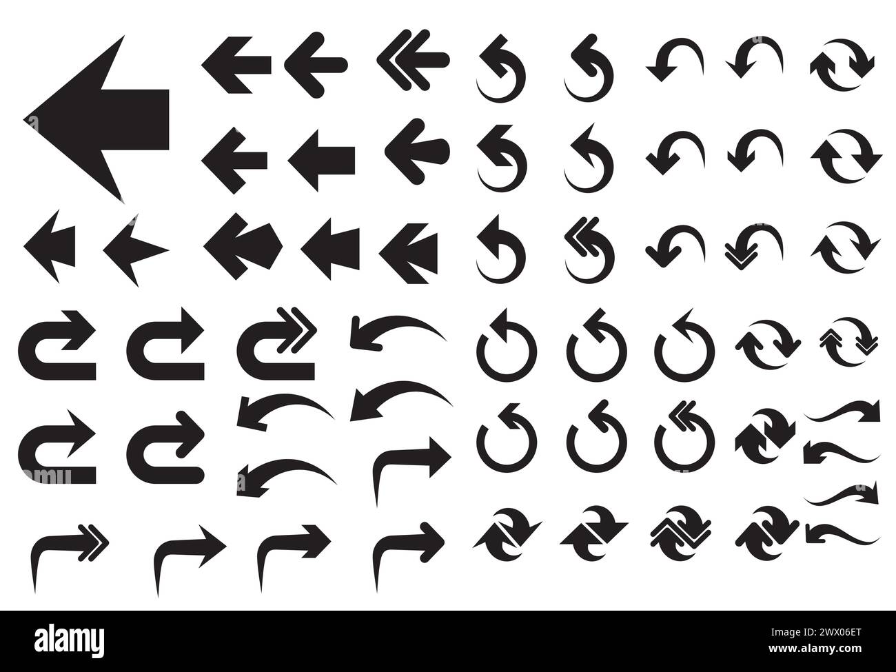 Set Of Arrows, Vector Illustration Stock Vector Image & Art - Alamy