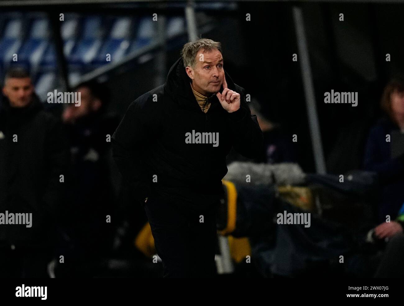 Broendby Stadium, Copenhagen, Denmark. 26th Mar, 2024. Kasper Hjulmand ...