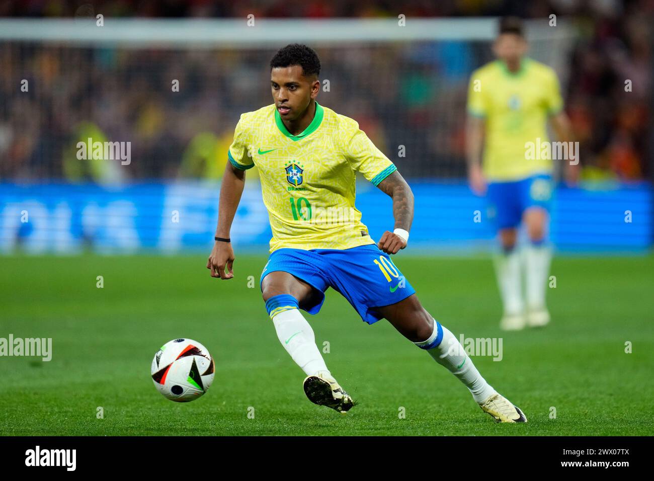 Madrid, Spain. 26th Mar, 2024. Rodrygo Goes of Brazilduring the ...