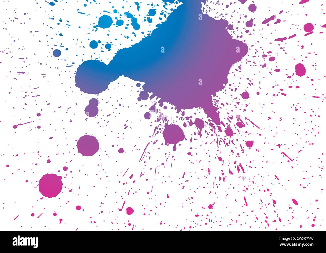 Colored Splashes Hand Made Tracing From Sketch, Vector Illustration ...
