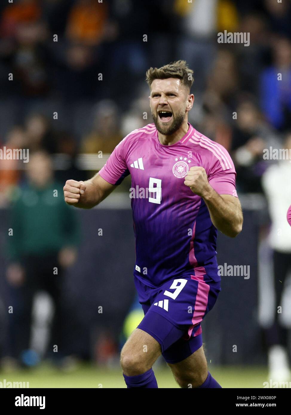FRANKFURT - Niclas Fullkrug of Germany celebrates the 2-1 during the ...