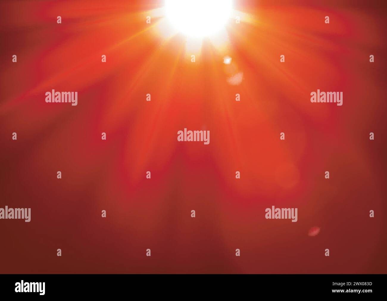 Red Lights Shining With Lens Flare In Clipping Mask, Vector ...