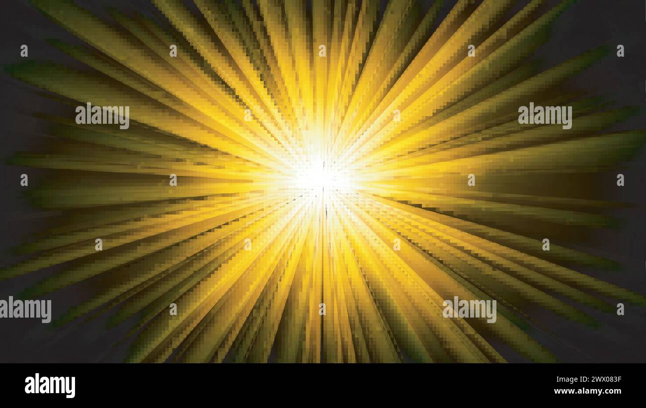Gold Light Shining From Darkness, Vector Illustration Stock Vector ...