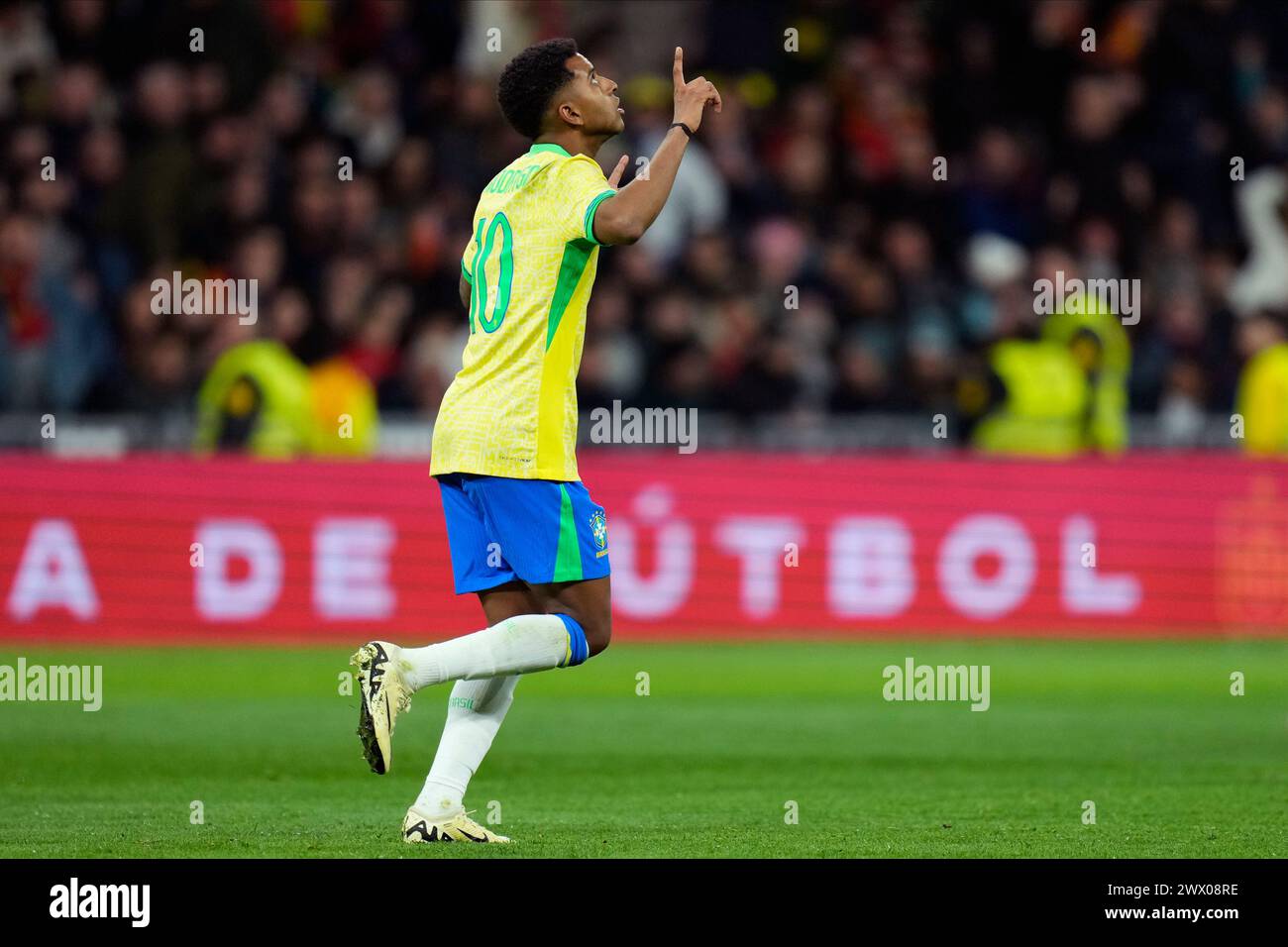 Madrid, Spain. 26th Mar, 2024. Rodrygo Goes of Brazilduring the ...