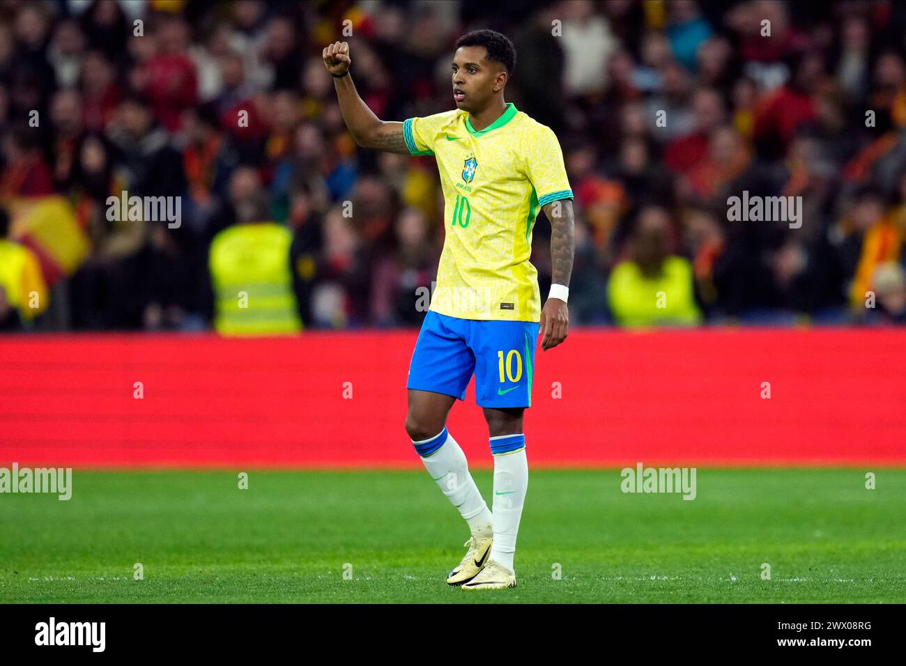 Madrid, Spain. 26th Mar, 2024. Rodrygo Goes of Brazilduring the ...