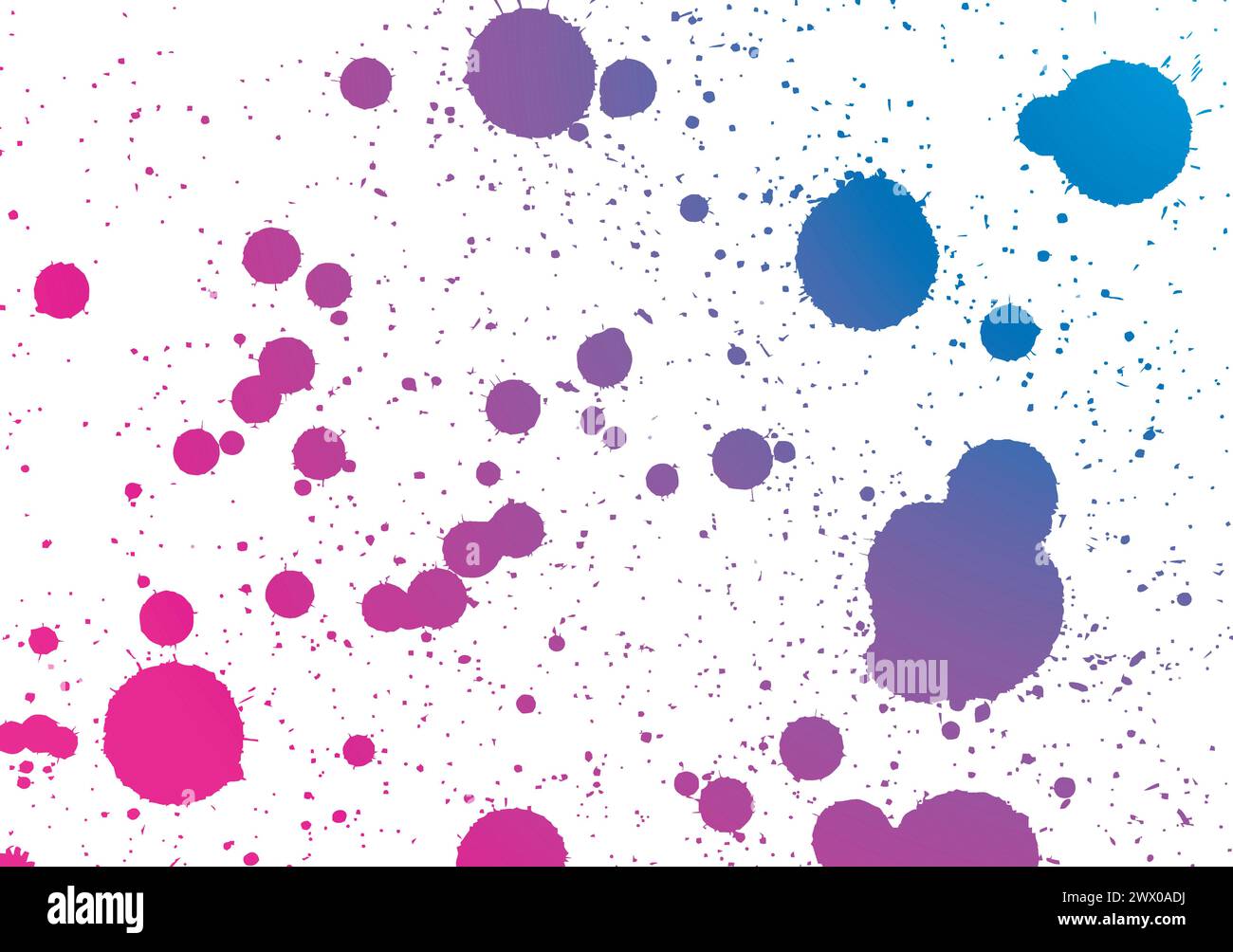 Colored Splashes Hand Made Tracing From Sketch, Vector Illustration ...