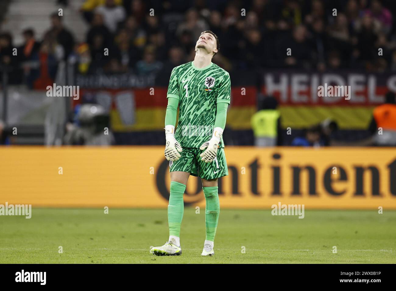 FRANKFURT - Holland goalkeeper Bart Verbruggen is disappointed during the friendly Interland ...