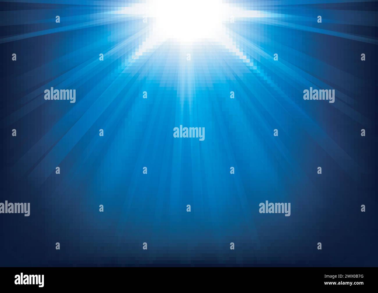 Blue Lights Shining On Darkness Background, Vector Illustration Stock ...