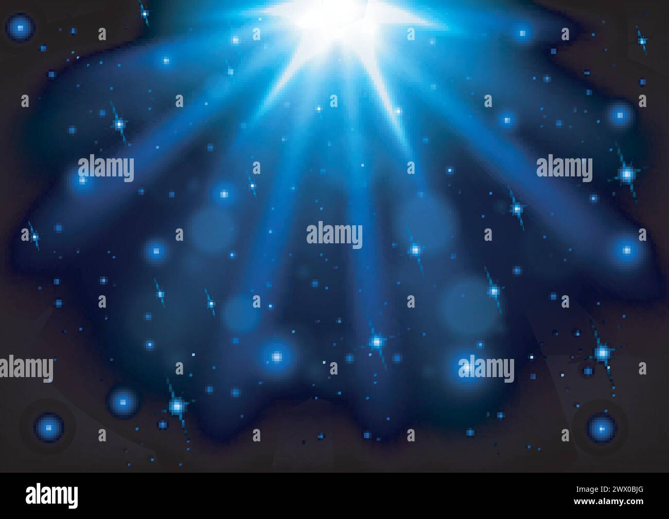 Blue Lights Shining, Vector Illustration Stock Vector Image & Art - Alamy