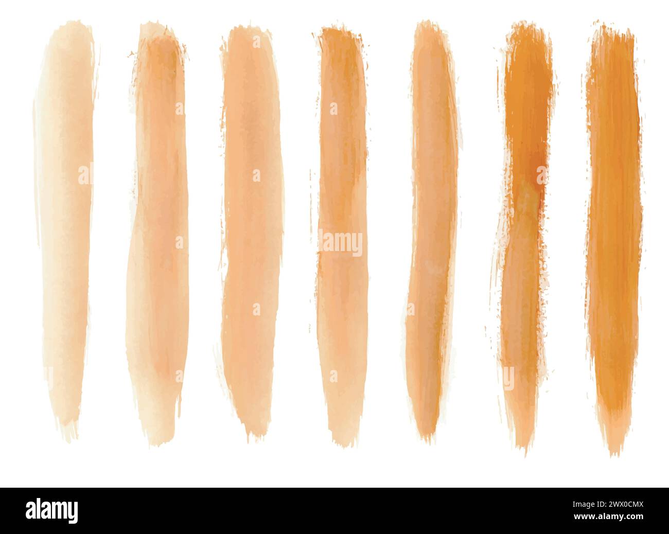 Artistic Brown Paint Hand Made Tracing From Sketch, Vector Illustration ...