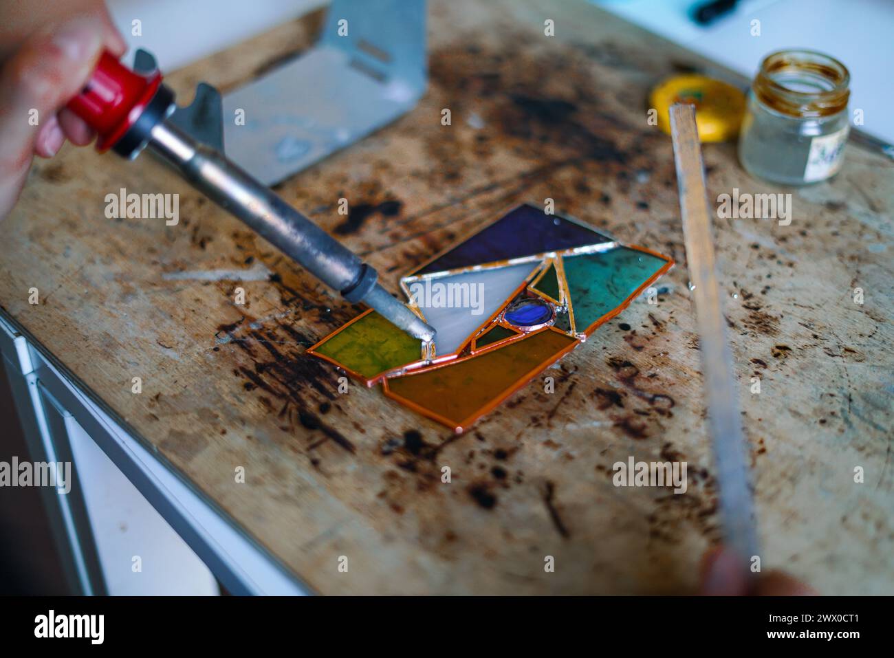 Stained glass classes hi-res stock photography and images - Alamy