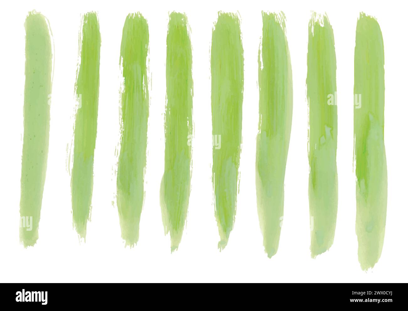 Artistic Green Paint Hand Made Tracing From Sketch, Vector Illustration ...
