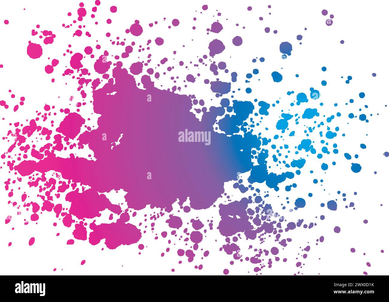 Colored Splashes Hand Made Tracing From Sketch, Vector Illustration ...
