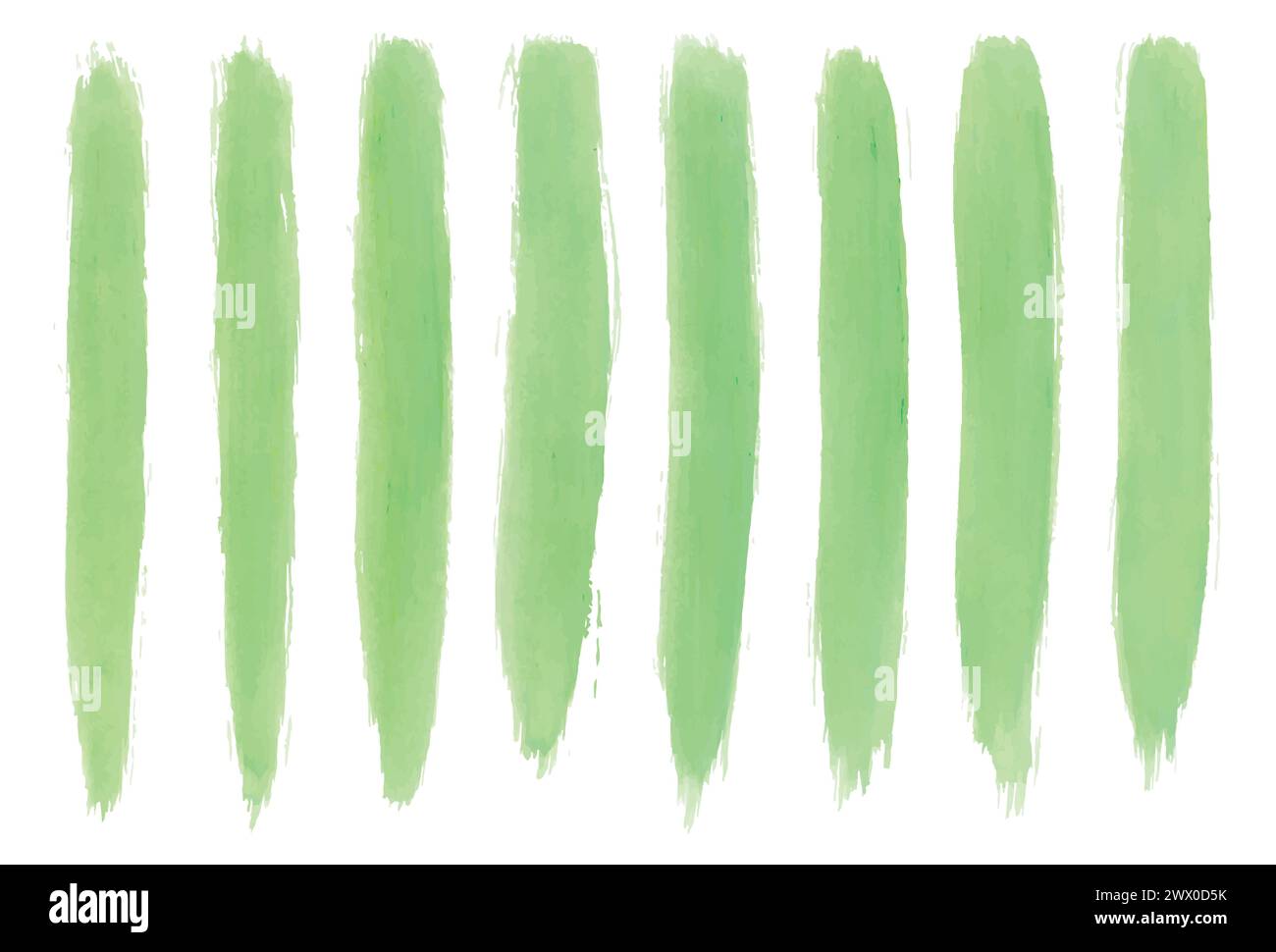 Artistic Green Paint Hand Made Tracing From Sketch, Vector Illustration ...