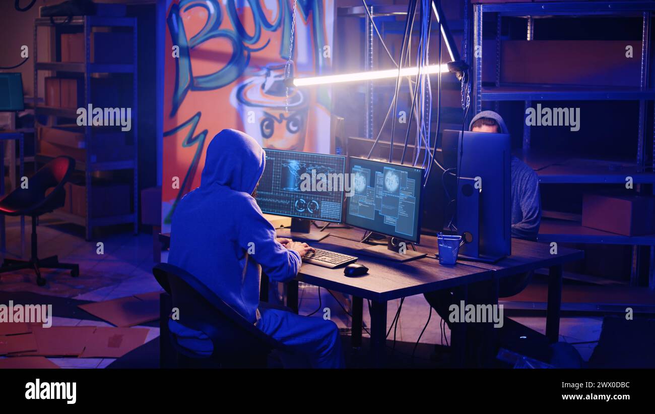 Cybercriminals rushing to exit hideaway after hearing law enforcement coming to arrest them ...