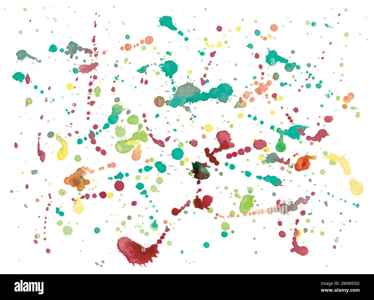 Abstract Splash Hand Made Tracing From Sketch, Vector Illustration ...