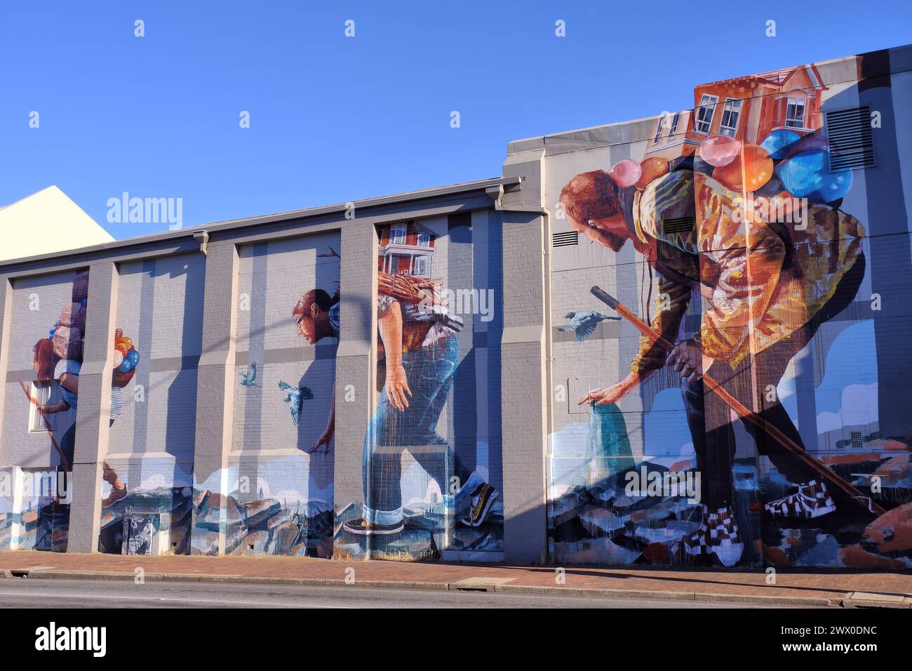‘The Migration’ mural by Fintan Magee on Luna Palace Cinema at Vincent ...
