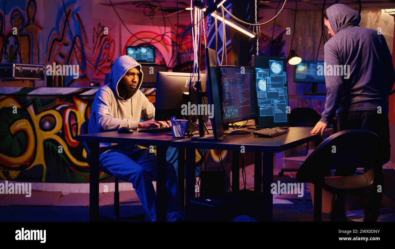 Hackers In Secret Base Talking About Technical Knowhow Details Before
