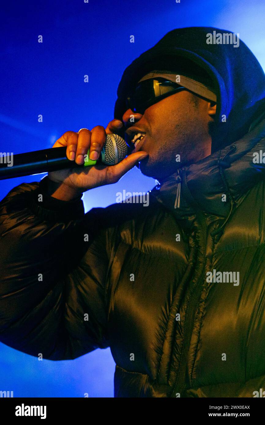 Milano, Italy. 26th Mar, 2024. English rapper Lord Apex performs live ...