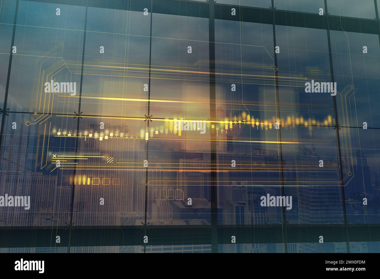 Gold diagrams of business elements. Financial charts Stock Photo - Alamy