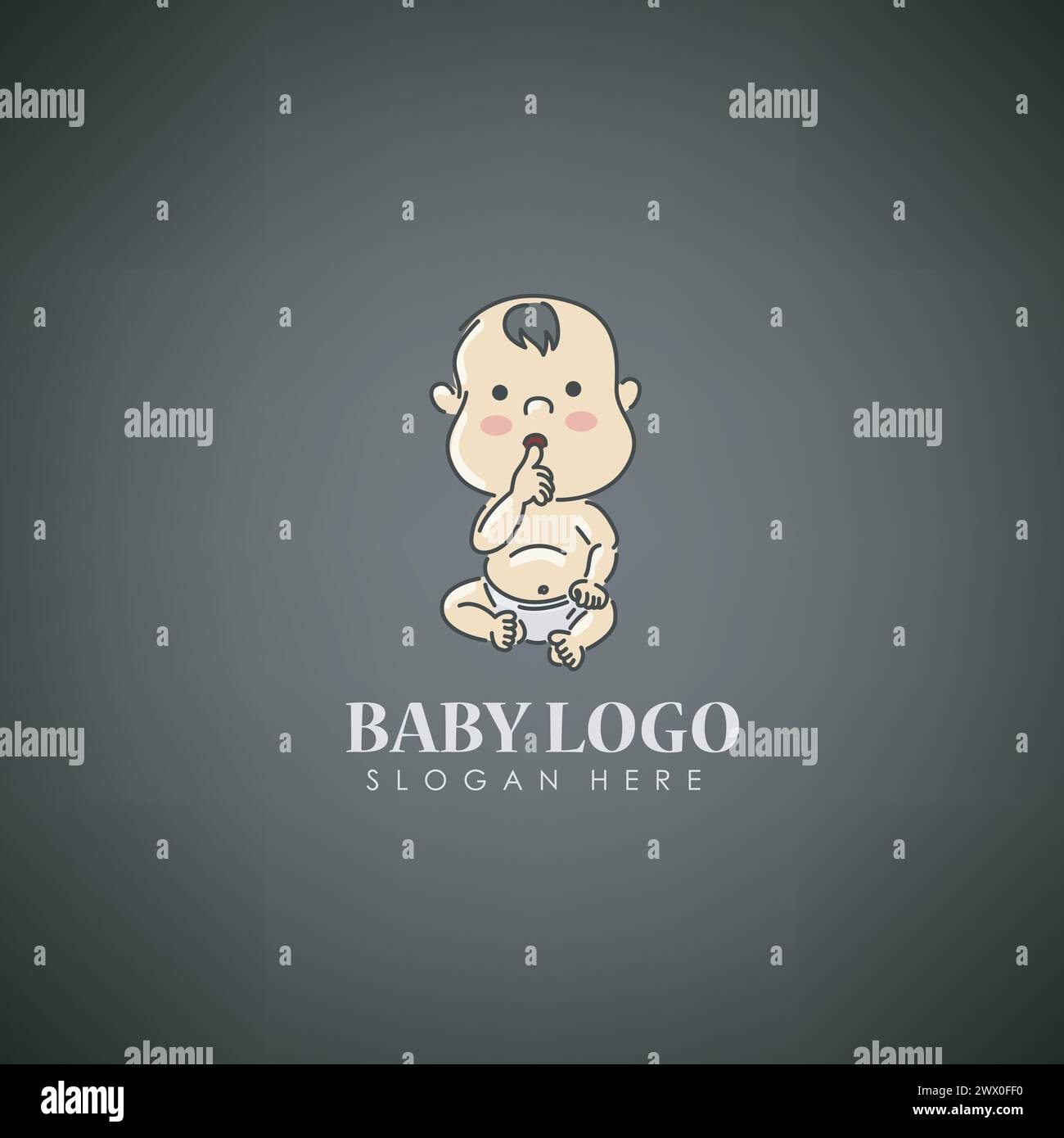 Baby Concept Logo Template. Label For Childcare, Hospital, Company Or ...