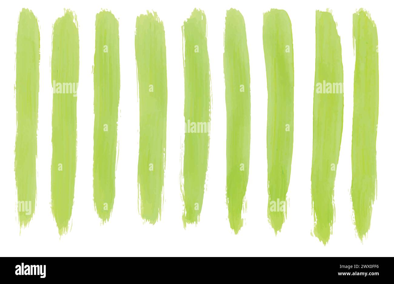 Artistic Green Paint Hand Made Tracing From Sketch, Vector Illustration ...