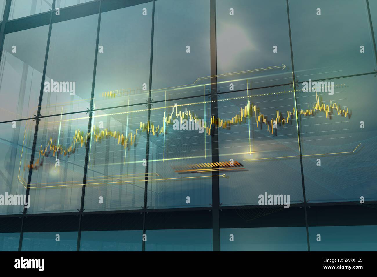 Gold finance elements commercial charts. Modern visual bitmap ...