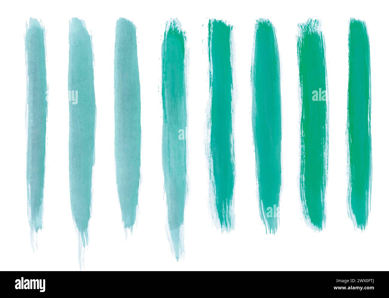Artistic Green Paint Hand Made Tracing From Sketch, Vector Illustration ...