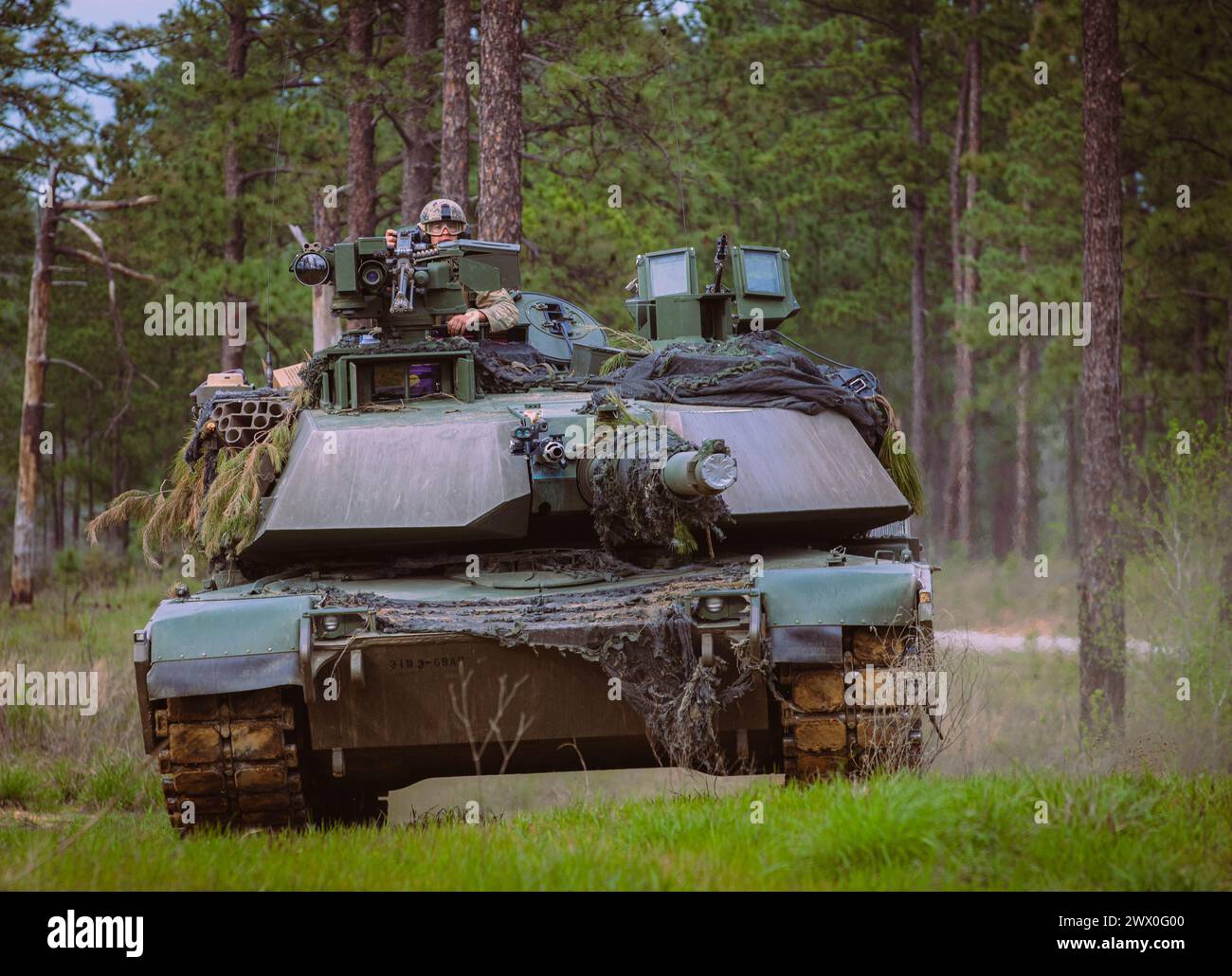 An M1A2 Abrams Main Battle Tank assigned to 3rd Battalion, 69th Armor ...