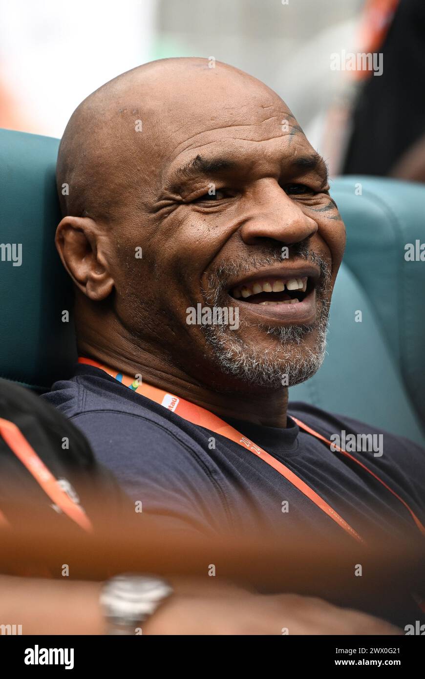 Miami Gardens FL, USA. 26th Mar, 2024. Mike Tyson at Victoria Azarenka ...