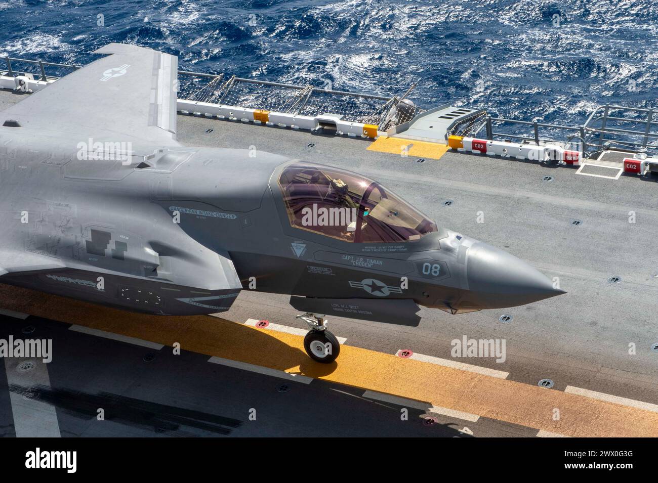 An F-35B Lightning II aircraft, assigned to the “Vikings” of Marine ...