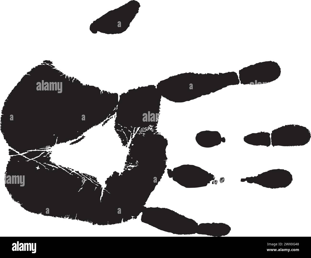 Palm of The Hand Tracing From Sketch, Vector Illustration Stock Vector ...