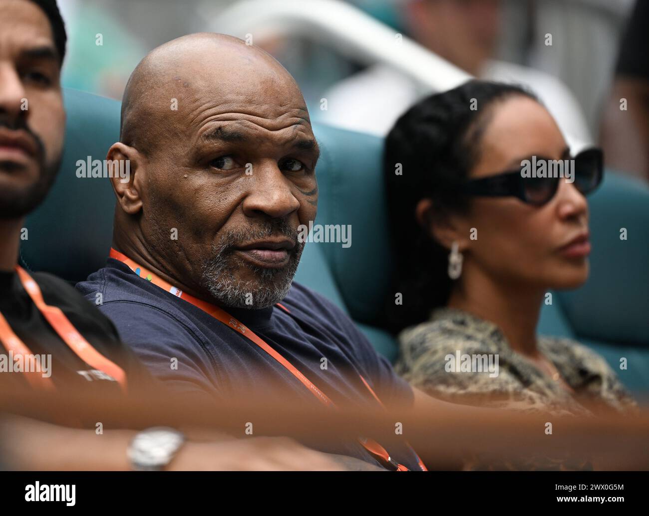 Miami Gardens FL, USA. 26th Mar, 2024. Mike Tyson at Victoria Azarenka ...