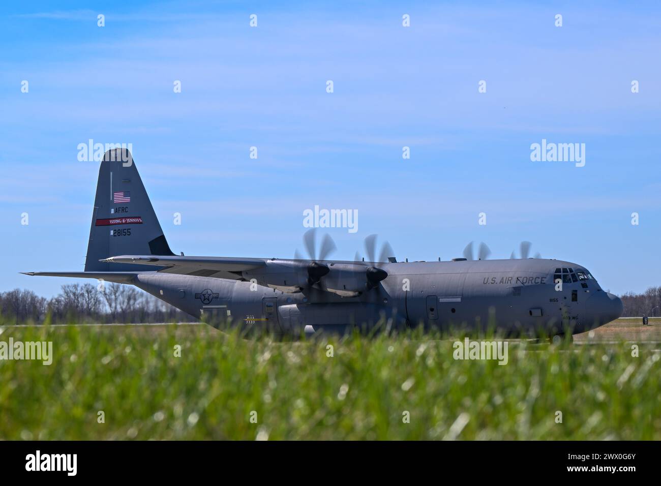 A C-130J-30 Super Hercules aircraft from Keesler Air Force Base ...