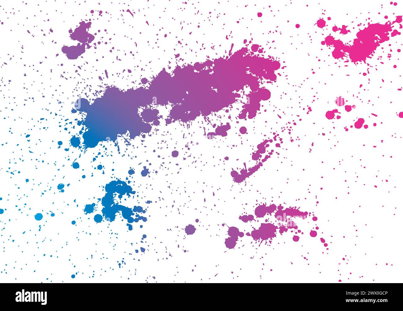 Colored Splashes Hand Made Tracing From Sketch, Vector Illustration ...