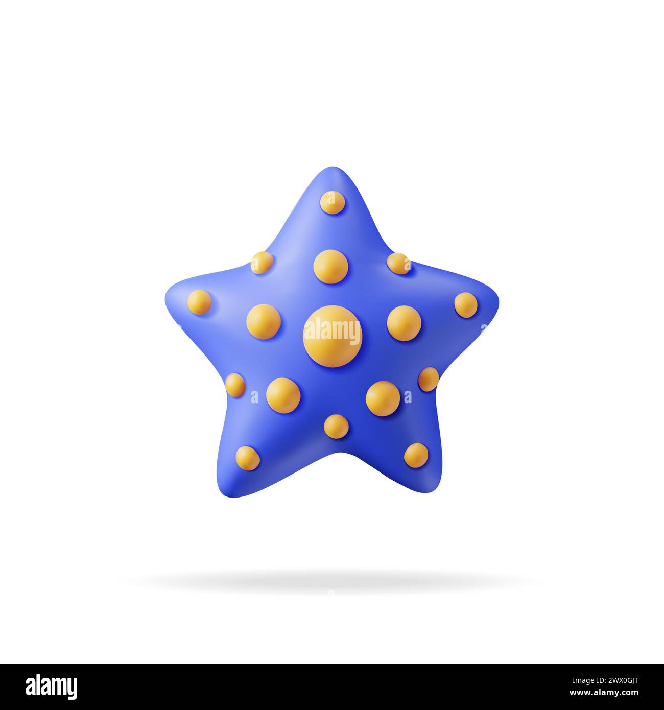 Blue starfish on coral Stock Vector Images - Alamy