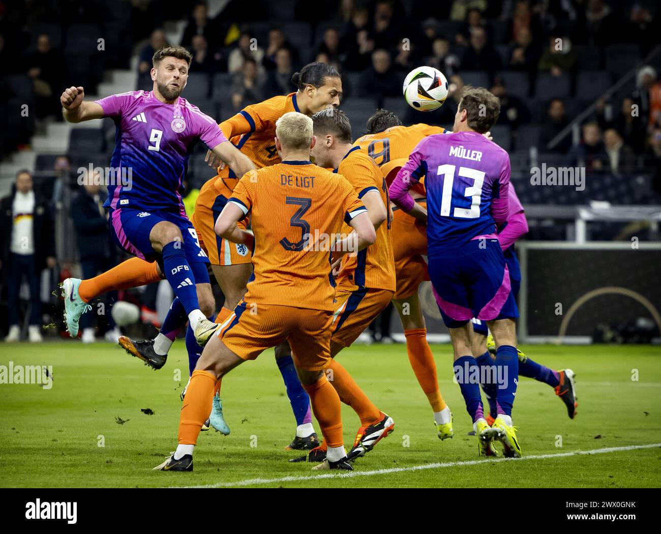 FRANKFURT - Niclas Fullkrug of Germany scores the 2-1 during the ...