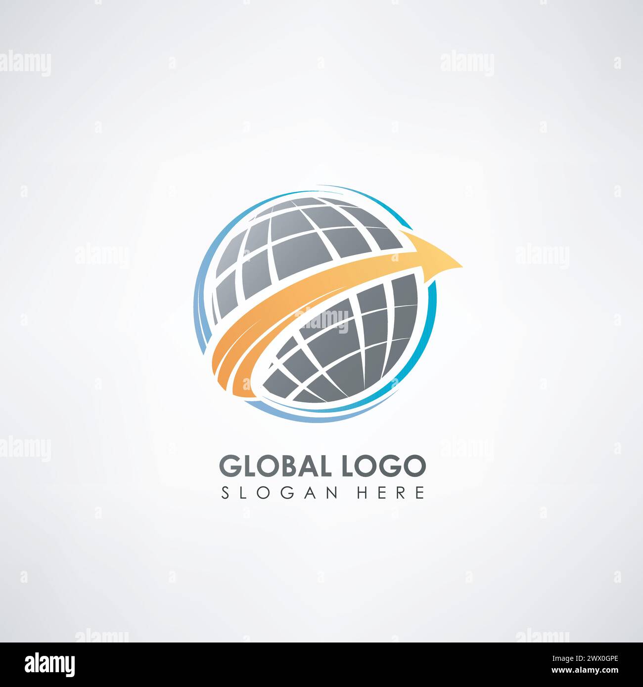 Global Concept Logo Template. Label Template For Company Symbol, Vector ...