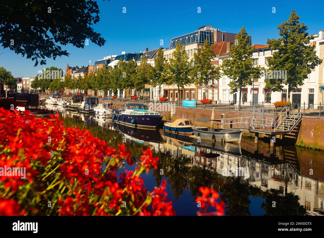 Mark River embankment in Breda, Netherlands Stock Photo - Alamy