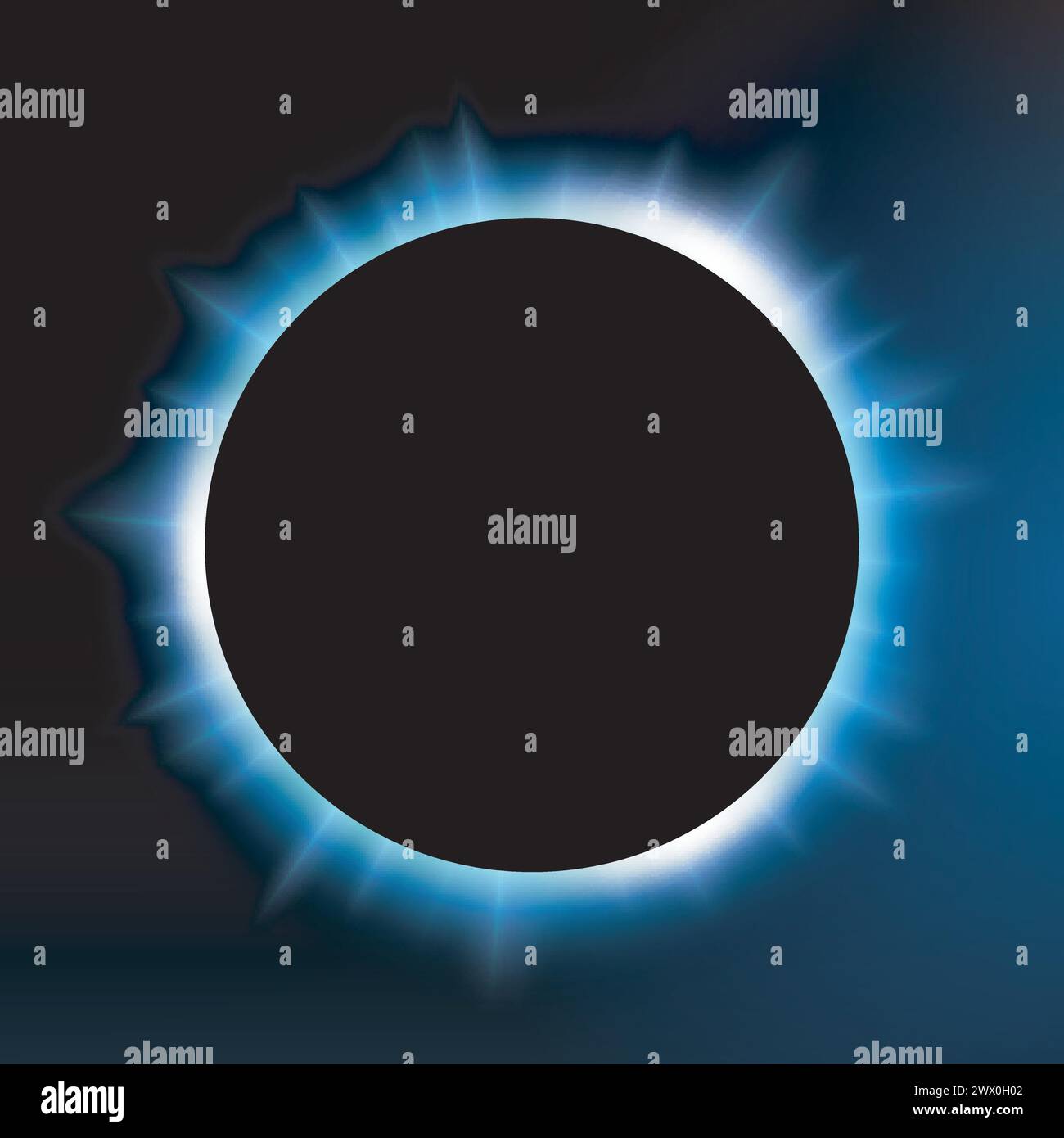 Blue Eclipse, Suitable For Product Advertising, Natural Events, Horror ...