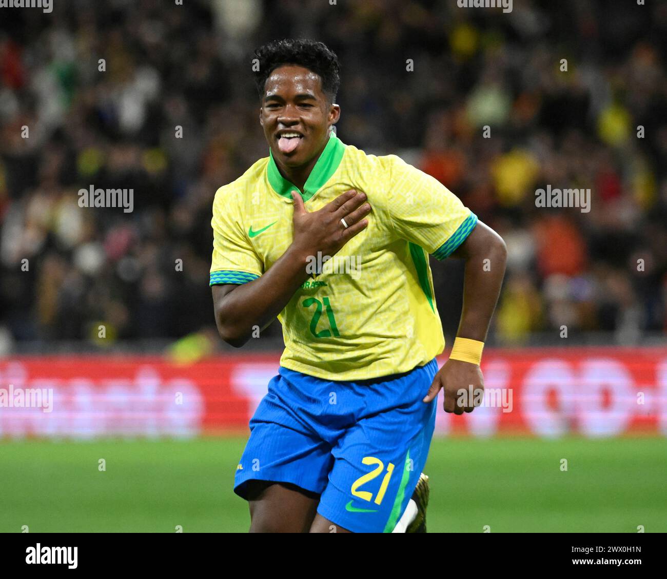 Madrid-Spain, March 26, 2024, Player Endrick of the Brazilian football ...